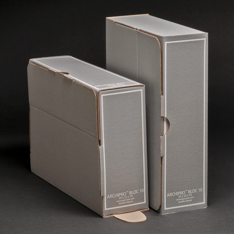 Boîtes d'archives définitives ou longue conservation en carton